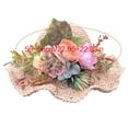 Rose Panama Hat Handmade for Dress-up SunHat Wear Party Headgear Simple ...