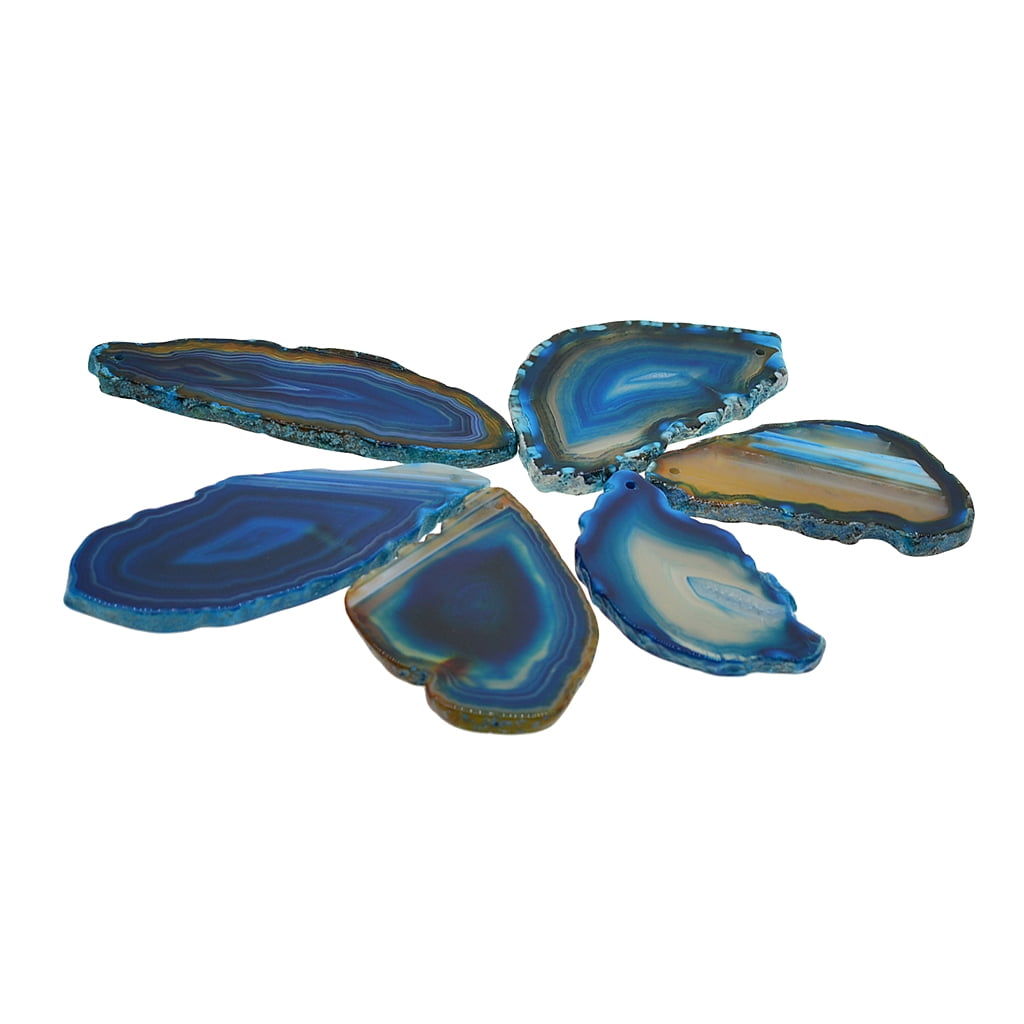 Click here for Klkcms 6pc Beautiful Irregular Geode Agate Slices... prices