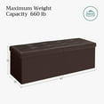 Songmics 43 Folding Storage Ottoman Bench Storage Chest Ottoman With