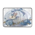 Bath Curtain & 60x72in Non-Slip Bath Mat Set 12-Grommet Shower Curtain ...