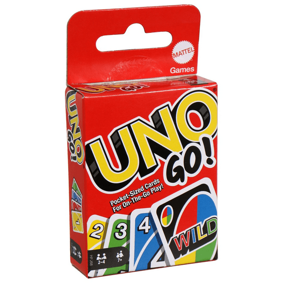Mattel UNO GO Card Game, Family Fun, Pocket-Sized Deck for Ages 7 ...