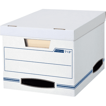 Bankers Box 12 Pack Standard Duty File Storage Boxes, Standard Assembly ...