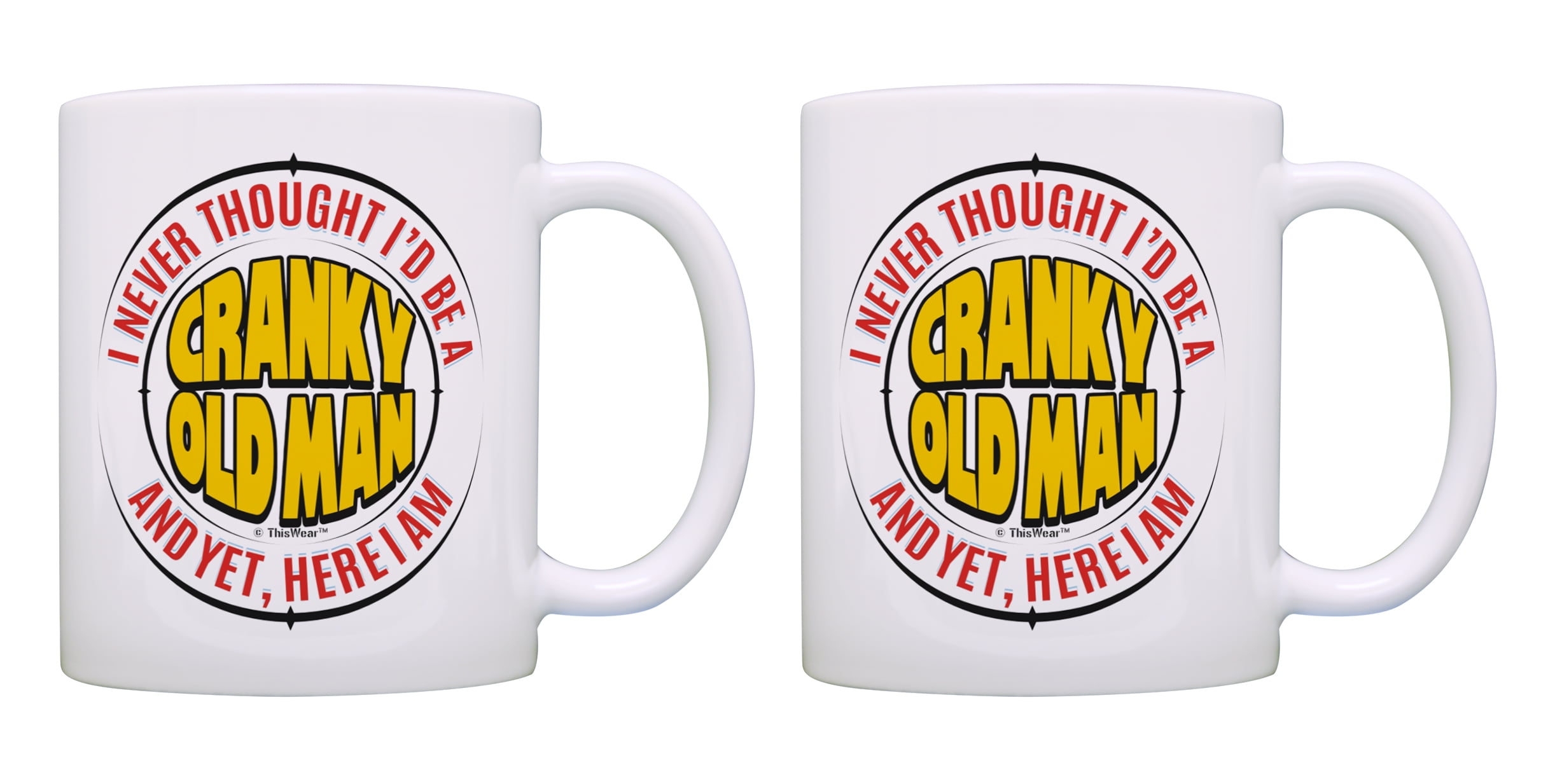 ThisWear Funny Birthday Gifts Cranky Old Man Mugs Funny Grandpa Gift ...