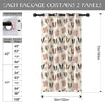 Boston Terrier and Roses Cream Pattern Blackout Curtains,Triple Weaved ...