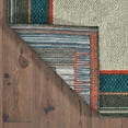 Avalon Home Lakeland Bordered Indoor/Outdoor Rug, 1'10" X 7'6" Runner, Grey/ Teal - Walmart.com