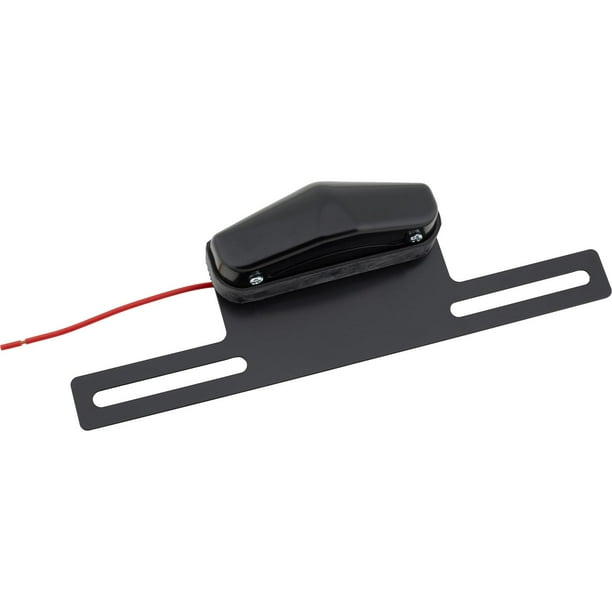 Universal License Plate Bracket w/ Light, Black - Walmart.com