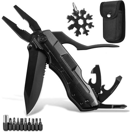Multper 15-in-1 Multi-functional Pliers 18-in-1 Snowflake Multitool, Foldable Multi-Tool Pocket ...