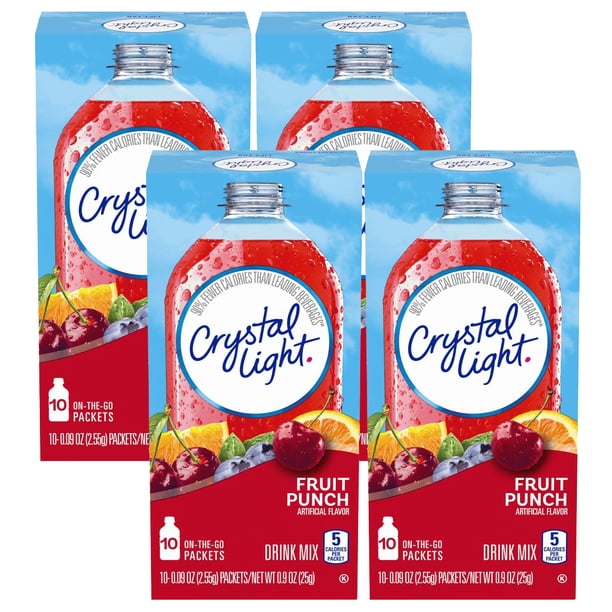 Crystal Light Fruit Punch On-The-Go Powdered Drink Mix, 10 ct - 0.09 oz ...