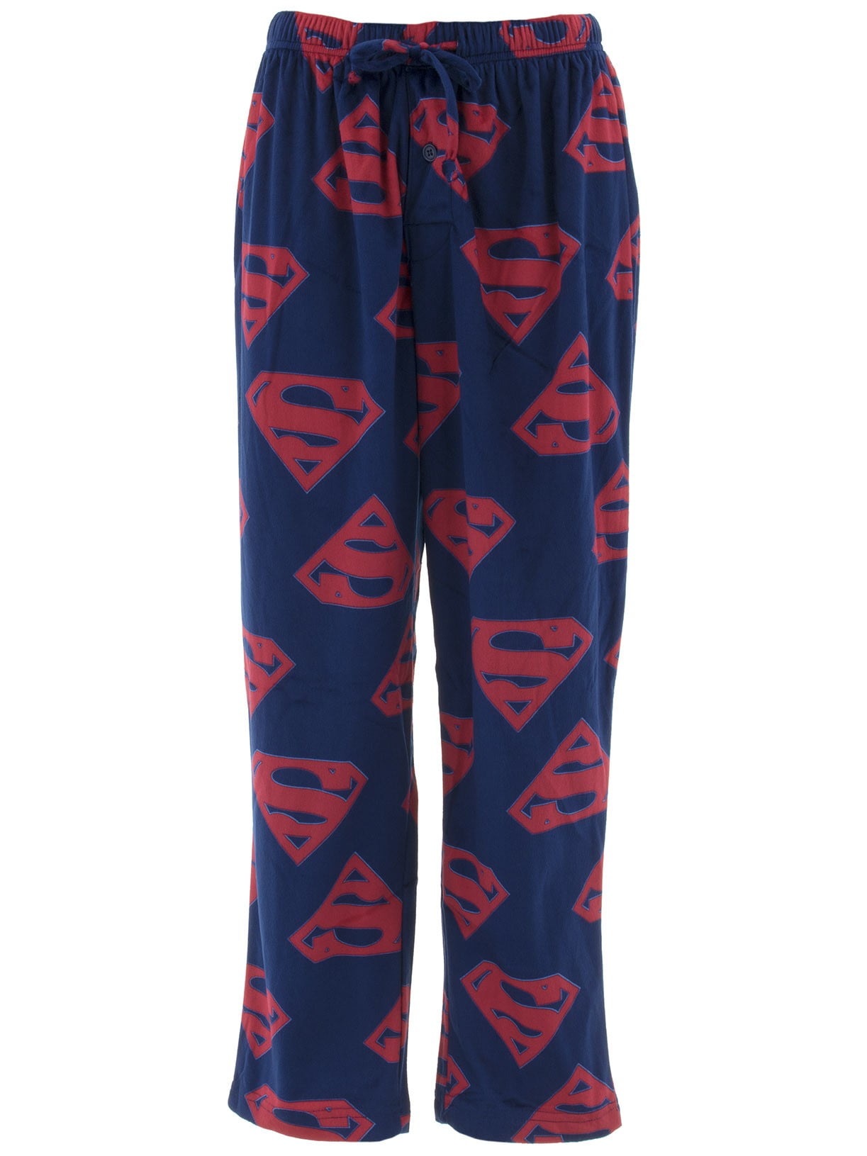 DC Comics Men's Superman Logo Navy Sueded Fleece Pajama Pants - Walmart.com