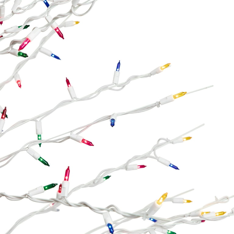 White Cascade 6 Light Tree