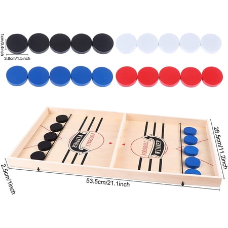 Large Fast Sling Puck Game,Wooden Table Desktop Battle Hockey Board ...