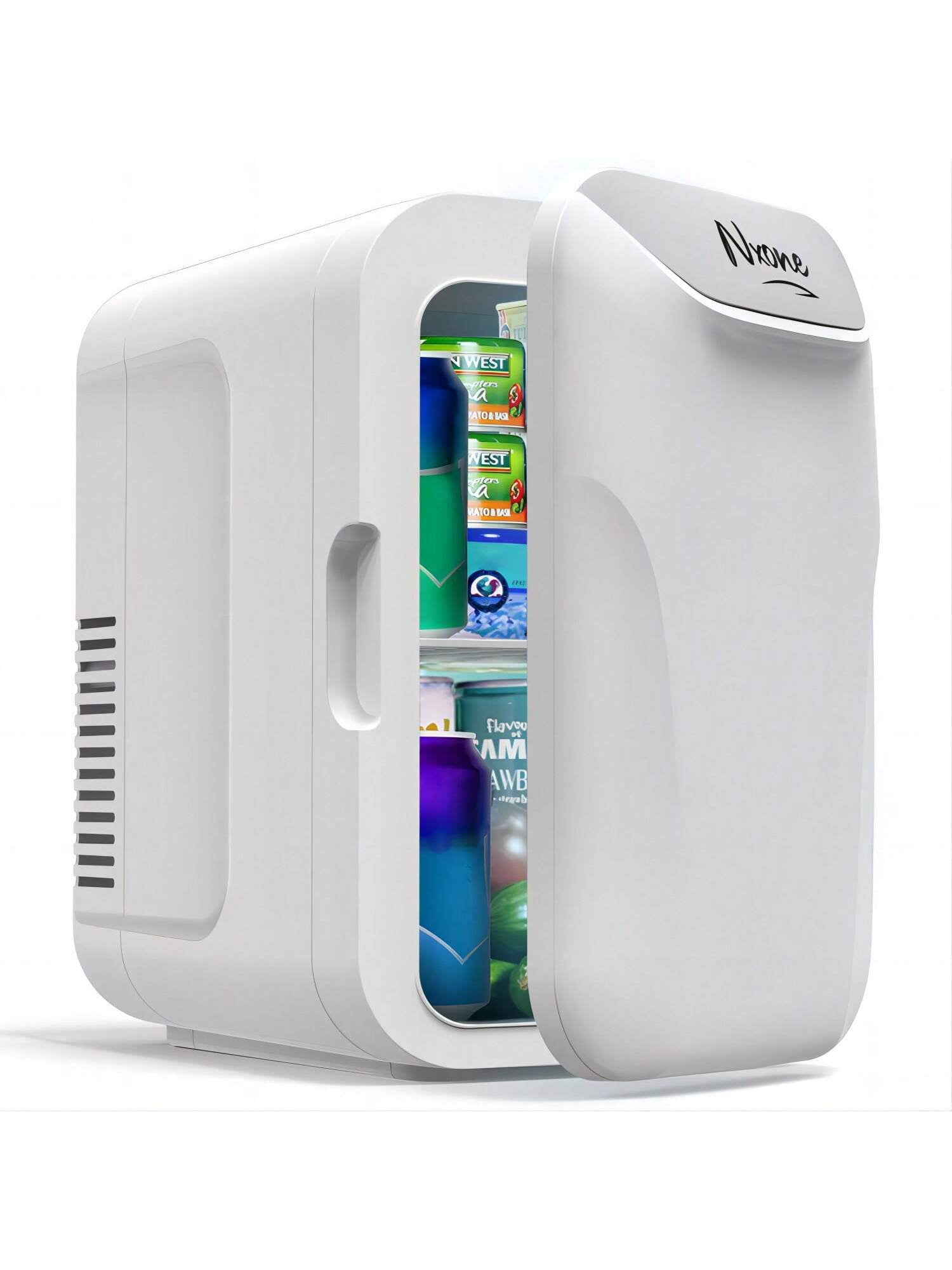 NXONE Mini Fridge,8 Can/6 Liter Small Refrigerator,110VAC/ 12V DC ...