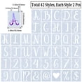 42Pcs PET Hollow Out Drawing Painting Stencils for DIY Scrapbook Photo ...