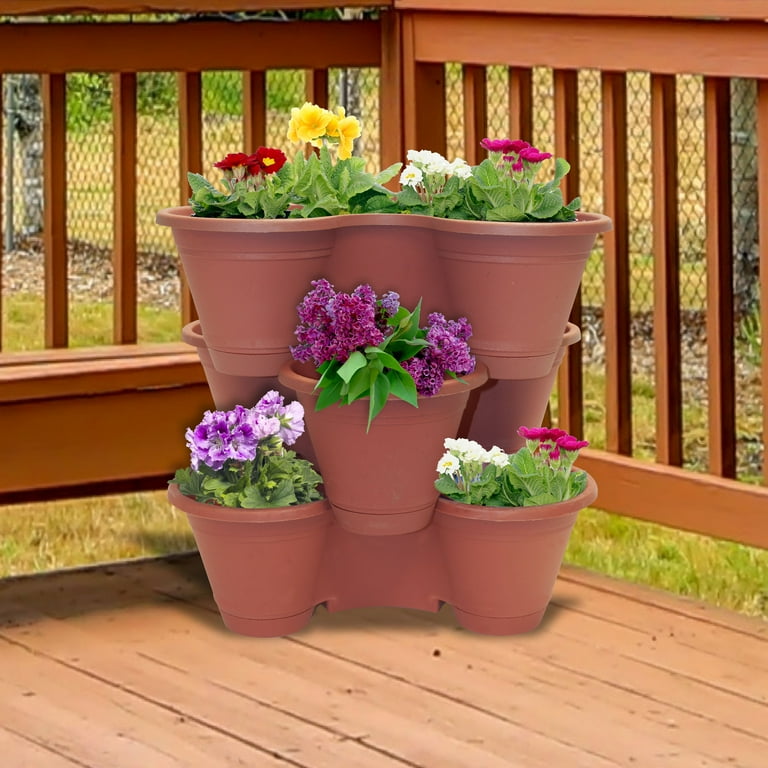 Stacking Clay Flower Pots