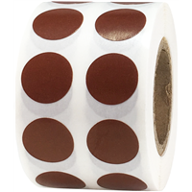 Rust Circle Dot Stickers, 0.5 Inch Round, 1000 Labels on a Roll ...