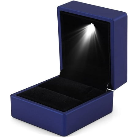 Engagement Ring Box with Light LED Lighted up Storage Holder Display ...