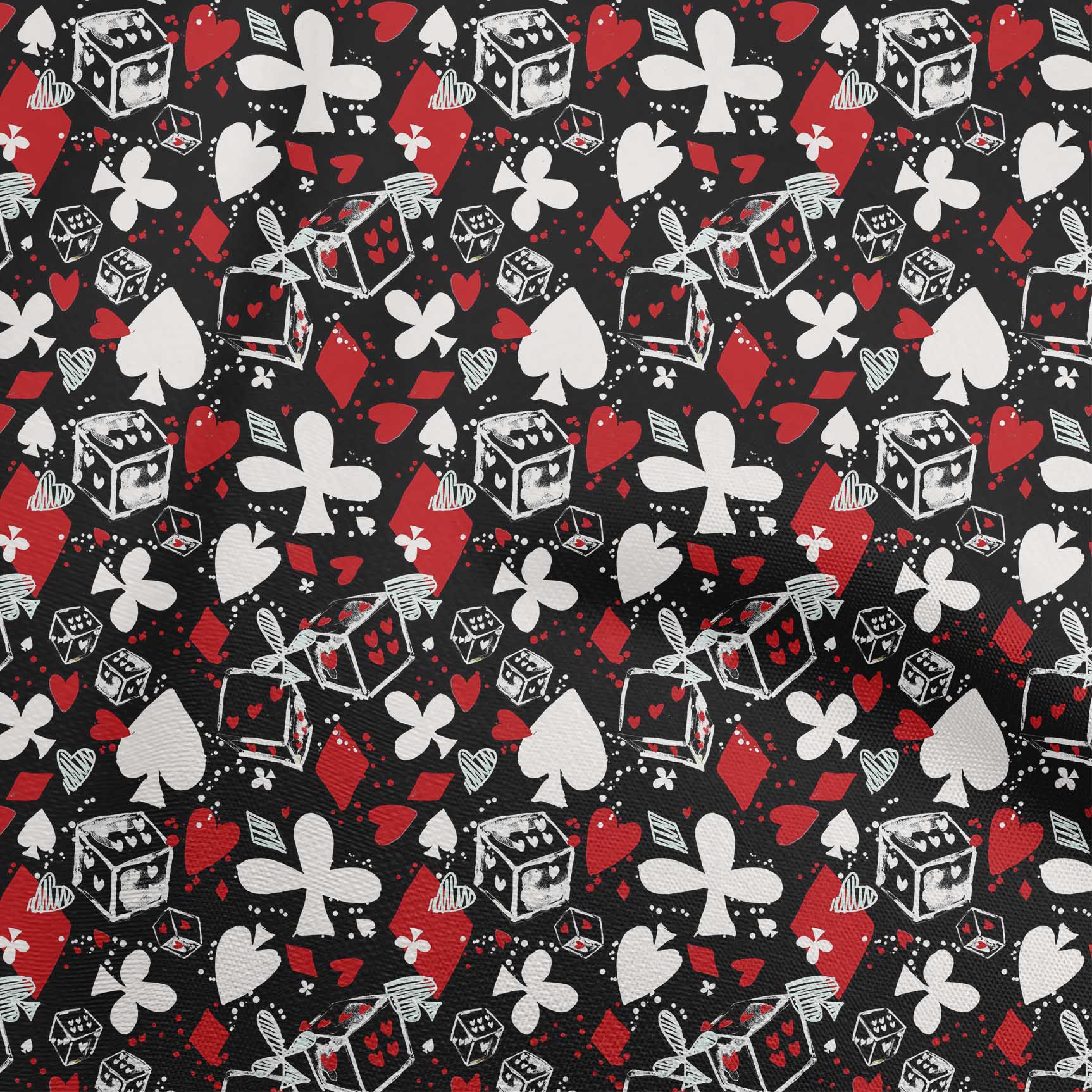 oneOone Polyester Spandex Maroon Fabric Poker Card Sewing Material ...