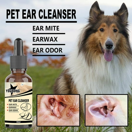 Pet Ear Cleaner Drops with Aloe Honeysuckle Extract Gentle Ear ...