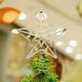 Fridja Christmas Tree Topper Hollow Star Tin Christmas Tree Decoration ...