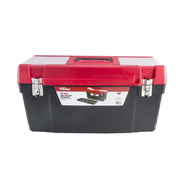 Hyper Tough HYST25901 25in Toolbox with Metal Latches - Walmart.com