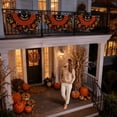 Halloween Bunting Fan Flag - Halloween Garden Flag, 35.4x17.7 Inch ...