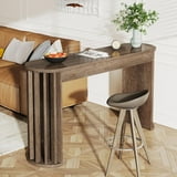 Tribesigns 59" Long Bar Table, Farmhouse Kitchen Counter Height Table ...