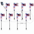 Solar Ground Flag Lights for Independence Day – 1 Panel with 8 Outdoor ...