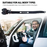 2 Set Retractable Adjustable 3 Point Harness Safety Seat Belt 9.2ft ...