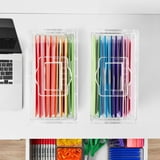 The Home Edit Office File Box with Top Handle, Clear Plastic, 13.3" x 7 ...