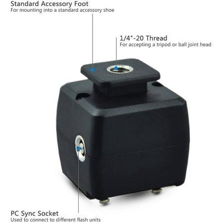 Optical Flash Slave Trigger for Canon JJC Hot Shoe Sync Adapter Optical ...