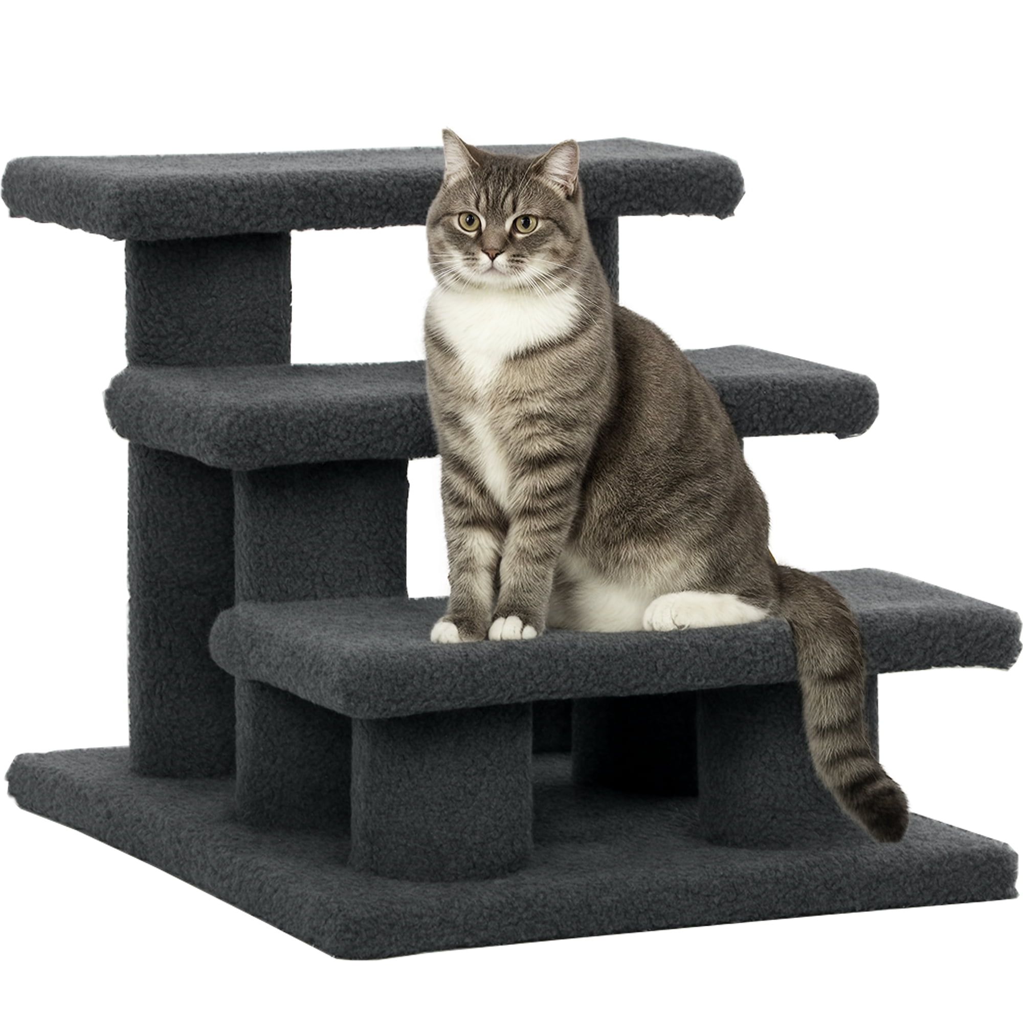Click here for Pawhut 3-Step Pet Stairs  Carpeted Cat Scratching... prices
