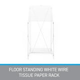 SSWBasics Tissue Paper Rack - White Wire - Floor Standing (23"W x 15½"D ...