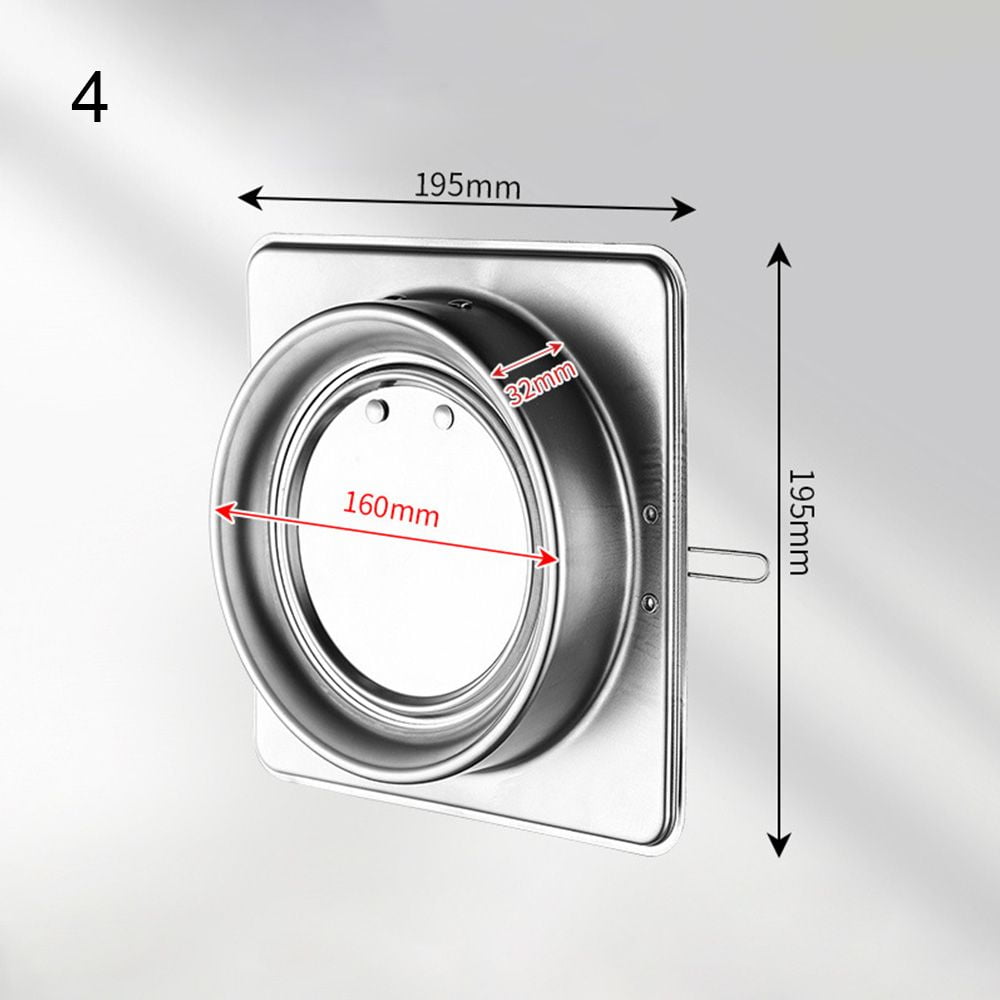 Round Kitchen Home Improvement Range Hood Flue Damper Check Valve Pipe ...