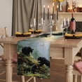 Black Bear Burlap Cotton Table Runner 13x120 Inches Long, Forest Animal ...