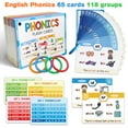 Lydiaunistar Phonics Flash Cards Set 65 Phonic Stages Cards Learn To Read In Blends Long Vowels ...