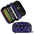 Blue Star Pattern PVC Pencil Case Water-Repellent Clear Window Pencil ...