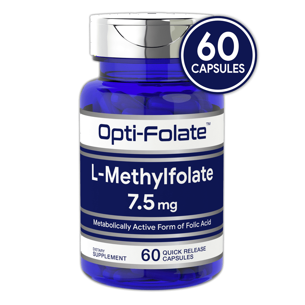 L Methylfolate 7.5 mg | 60 Capsules | Optimized and Activated | Non-GMO ...