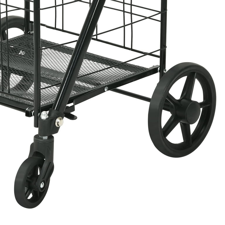 Heavy Duty Shopping Cart ATHome Large Deluxe Rolling Utility