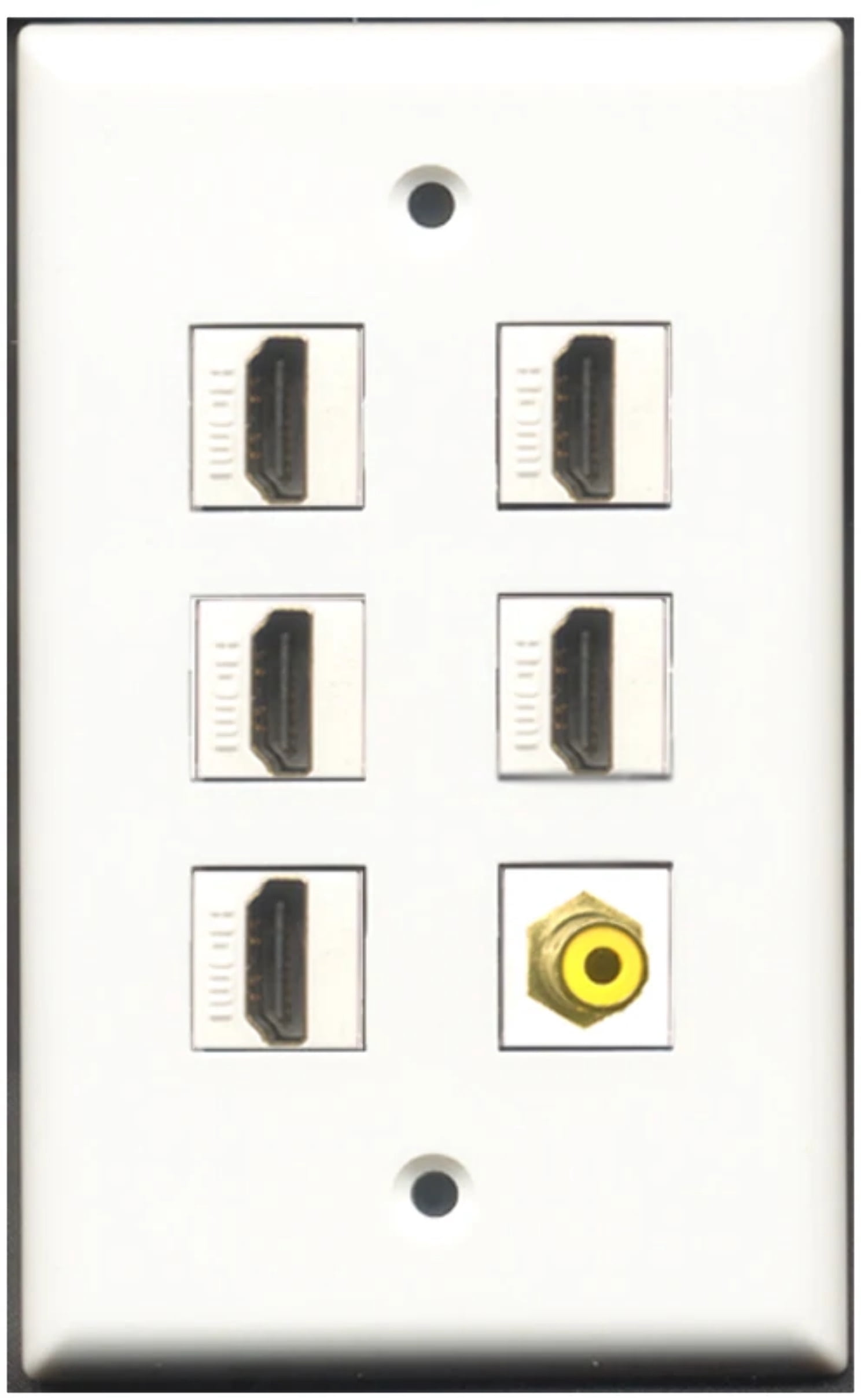Ultra Spec Cables 5 Port HDMI 1 RCA Yellow Wall Plate - Walmart.com