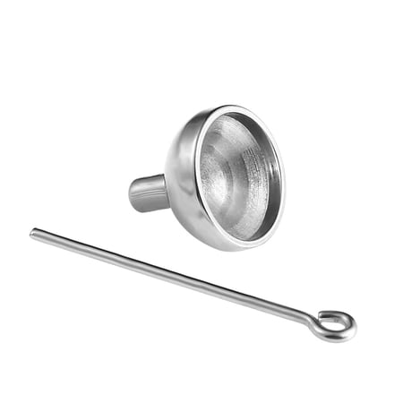 nipocaio Stainless Steel Mini Funnel with Stick Mini Urn Funnel Filler ...