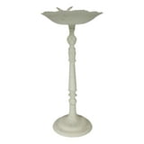 Rustic White Cast Iron Hummingbird Victorian Bird Feeder Bath ...