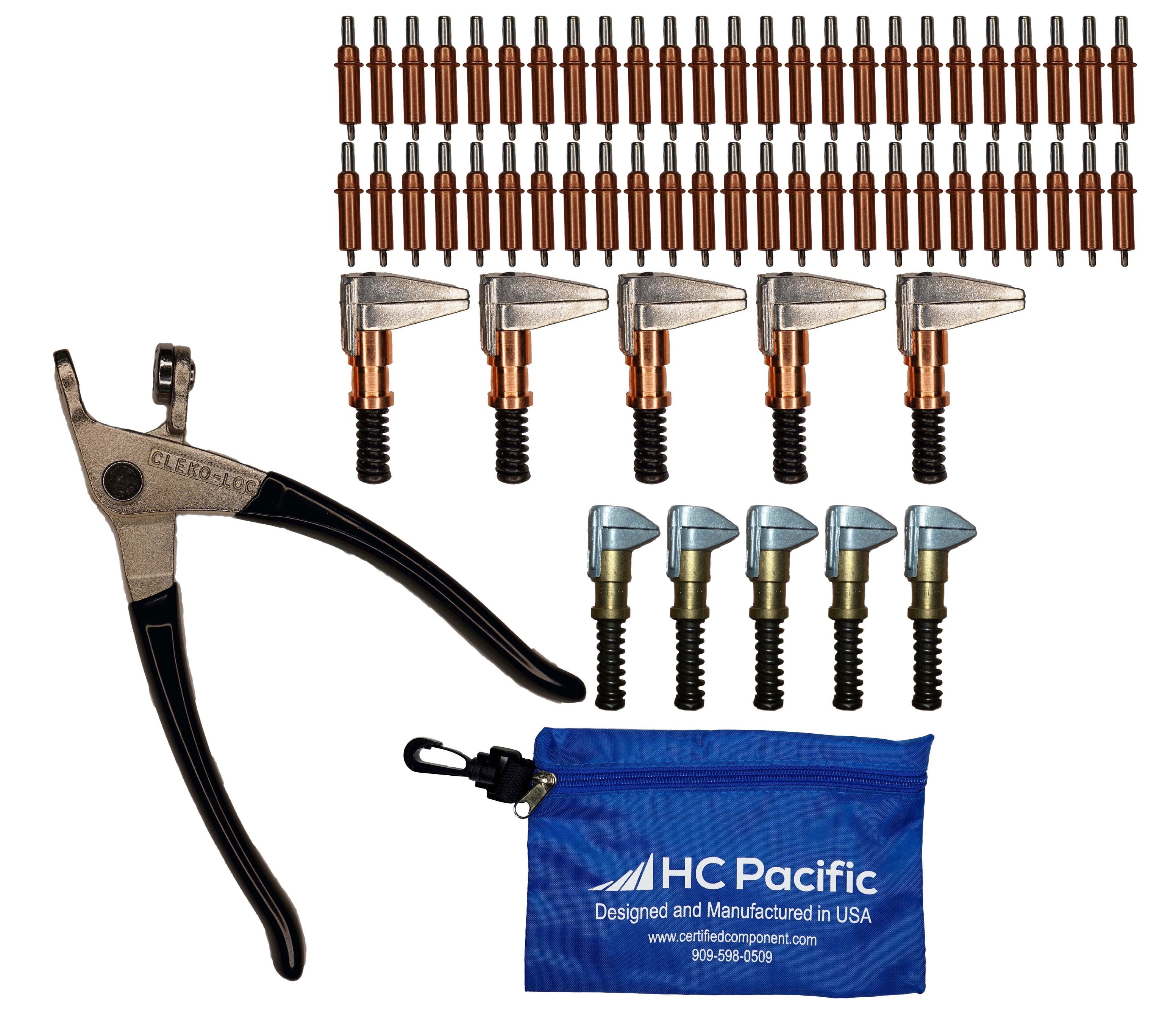 50 each C1/8 Cleco Fasteners (Made in USA) with Clamps, Pliers, and ...