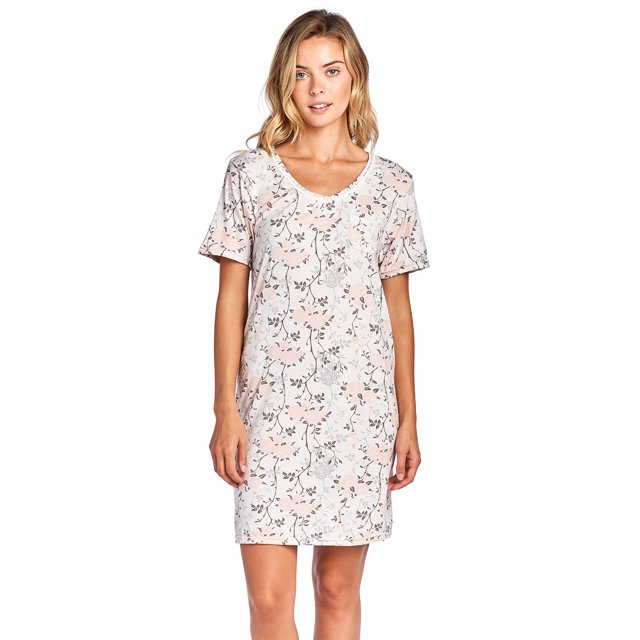 Casual Nights Women's Poly Short Sleeve Sleepwear Dorm Nightgown ...