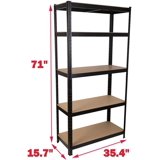 Bowoshen 5-Tier Heavy Duty Storage Shelves,Garage Shelving Units And ...
