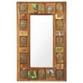 vidaXL Decorative Mirror Wall Mirror with Buddha Cladding Solid ...