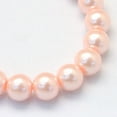 1 Strand Baking Painted Pearlized Glass Pearl Round Bead Strands ...
