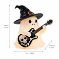5.5 Inch Adorable Ghost Statue LED Light, Glowing Ghost with Witch Hat ...