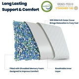 "BioPEDIC King Size Memory Foam Pillows, Pack of 2, Hypoallergenic, Non ...