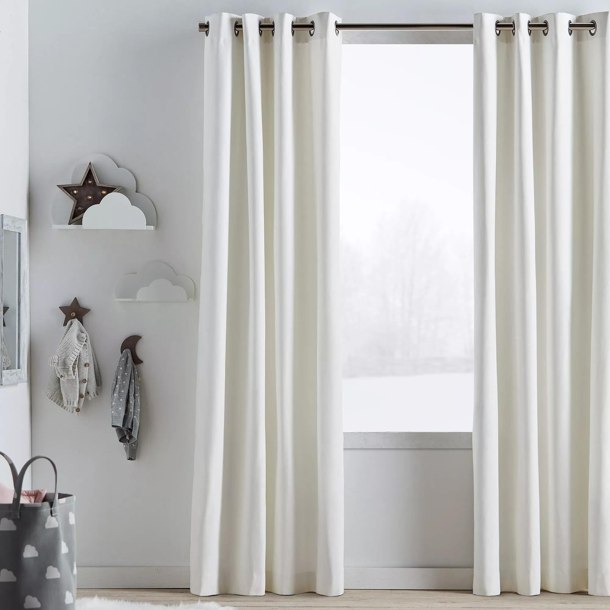 Click here for Bouclair White Harlow Blackout Curtain 52x96 In (1... prices