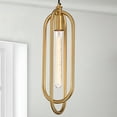 Pristin Gold Abstract Open Metal Frame 1-Light Pendant Light - Walmart.com